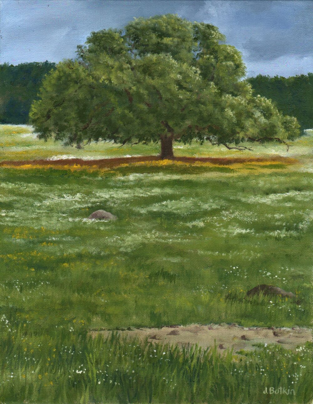 Six Oil Paintings at Five Stages | Cabin Art