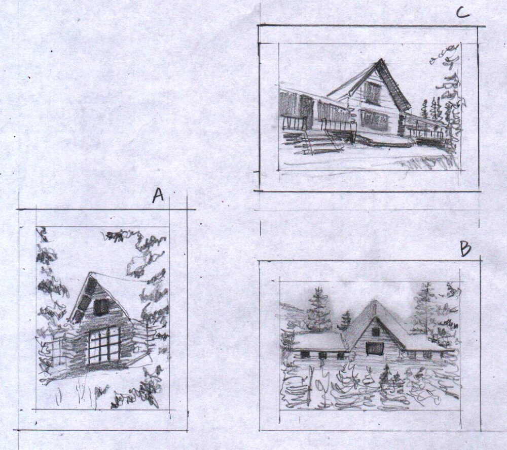 Drawing a Cabin in Pencil | Cabin Art