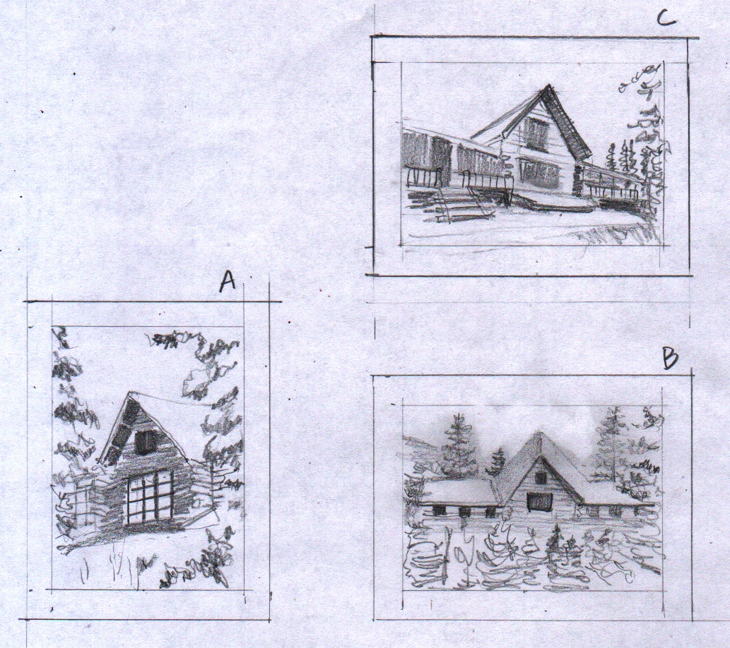Drawing a Cabin in Pencil | Cabin Art